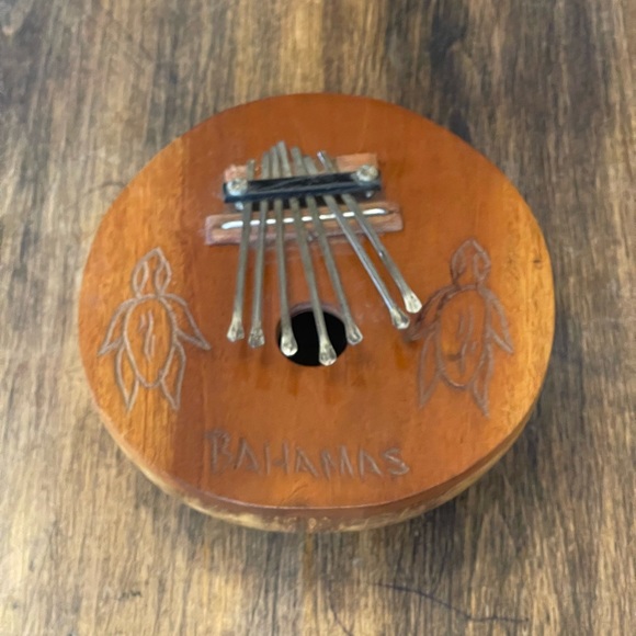 Hand Crafted | Art | Vintage Kalimba Thumb Piano Round From Bahamas ...
